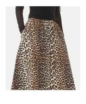 GANNI Print Midi Skirt