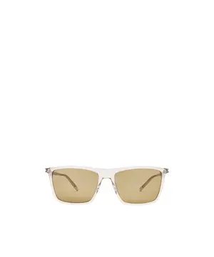 Saint Laurent Sl 668 Square Frame Sunglasses - Beige/brown