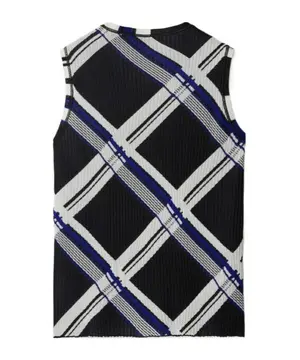 Burberry Checked Silk Knitted Vest