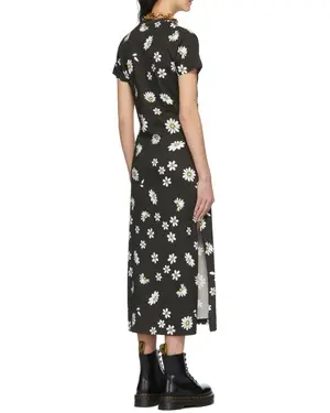 Rabanne Short Sleeve Floral Print Maxi Dress