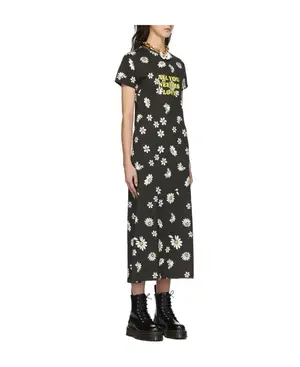 Rabanne Short Sleeve Floral Print Maxi Dress
