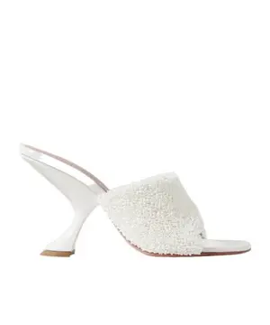 Amina Muaddi Mid Heel Mules Clogs For Women