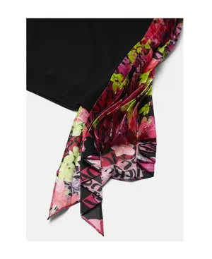 Versace Sleeveless Round Neck Orchid Print Dress