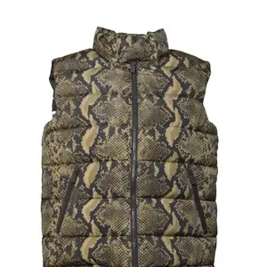 Aspesi Printed Zip-up Gilet - Black