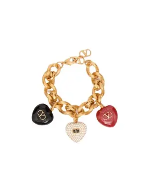 Valentino Garavani Coeur Royal Charm Bracelet - Yellow