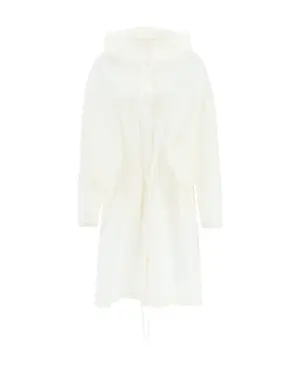 JIL SANDER Logo Printed Drawstring Hooded Coat - No