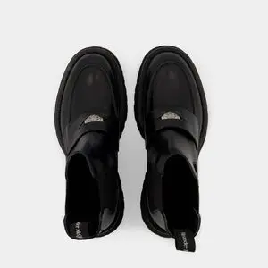 Alexander McQueen Punk Buckle Pointed Toe Mules