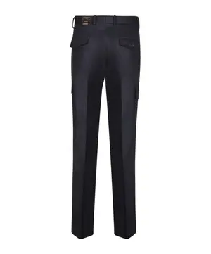 Incotex Flannel Cargo Pants - Blue