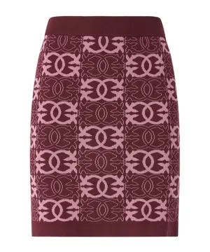 Pinko Logo-pattern Knit Straight Skirt
