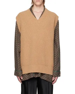 MAISON MARGIELA V-neck Knitted Vest
