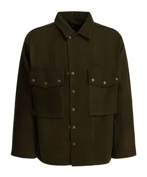 Needles Buttoned Overshirt Jacket - Olive