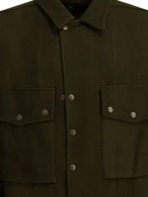 Needles Buttoned Overshirt Jacket - Olive