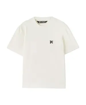 Palm Angels Monogram-embroidered Pack Of Three Crewneck T-shirt - White