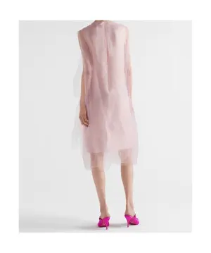Prada Sleeveless Technical Voile Dress