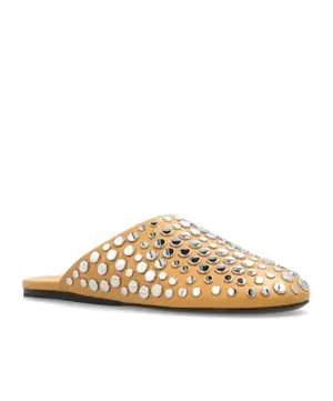 Tory Burch Leather Studded Flat Mules