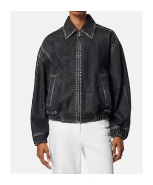 Versace Embellished Denim Blouson