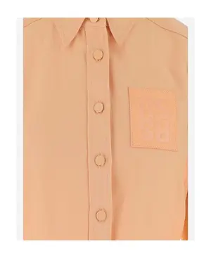Raf Simons Cropped Shirt With Frayed Hem - Pink