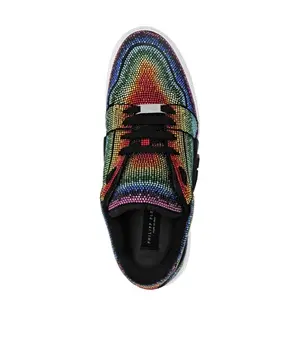 Philipp Plein Embellished Rainbow Hexagon Low-top Sneakers