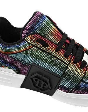 Philipp Plein Embellished Rainbow Hexagon Low-top Sneakers
