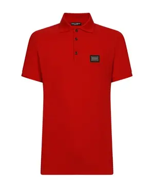 Dolce & Gabbana Logo-plaque Polo Shirt - Red
