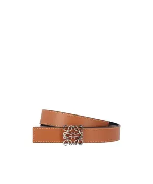 Loewe Anagram Buckle Belt - Black/tan/palladium