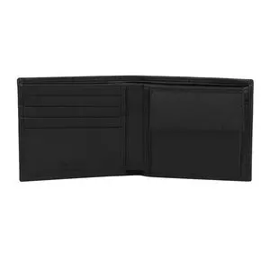 Prada Logo Plaque Bifold Wallet - Black