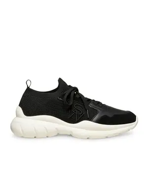 STUART WEITZMAN Logo Embroidered Mesh Sneakers - Black