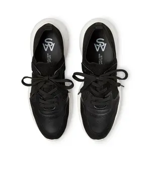 STUART WEITZMAN Logo Embroidered Mesh Sneakers - Black