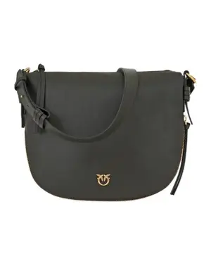 Pinko Zipped Shoulder Bag - Black