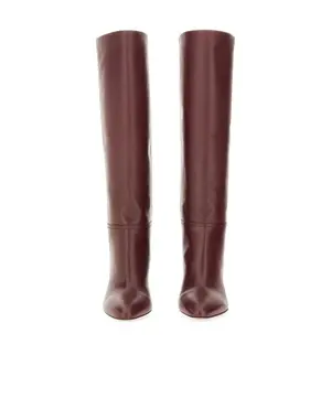 Paris Texas 70mm Leather Block-heel Knee-high Boots