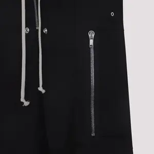 Rick Owens Drawstring Cargo Trousers With Zip Detail - Black