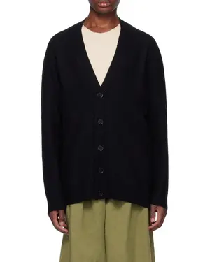 JIL SANDER V-neck Button-down Cardigan - Black
