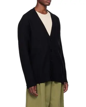 JIL SANDER V-neck Button-down Cardigan - Black