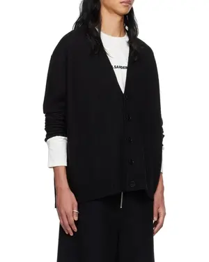 JIL SANDER V-neck Button-down Cardigan - Black