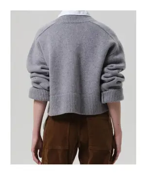 Citizens Of Humanity Gazette Puzzle V-neck Cropped Sweater