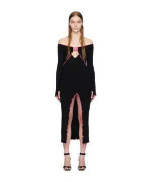 Versace Long-sleeve Strapless Dress