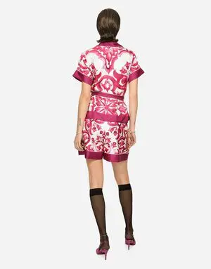 Dolce & Gabbana Majolica-printed Twill Pajama Shorts
