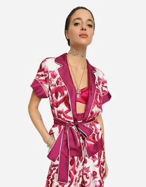 Dolce & Gabbana Majolica-printed Twill Pajama Shorts