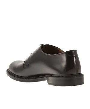 DOUCAL'S Almond Toe Lace-up Derby Shoes - Black