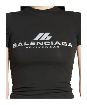 Balenciaga Activewear Fitted T-shirt - Black