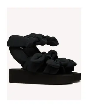 Red Valentino Bow Detailing Open-toe Platform Sandals - Black
