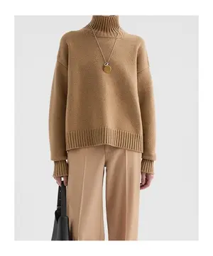 JIL SANDER Cashmere Blend High-neck Sweater - Cider