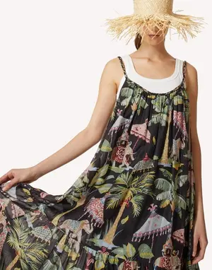 Red Valentino Graphic Printed Maxi Dress