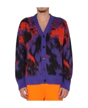MSGM Abstract Print Knit Cardigan - Multicolor