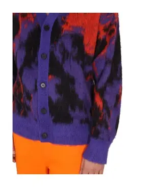 MSGM Abstract Print Knit Cardigan - Multicolor