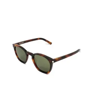 Saint Laurent Square Frame Tortoiseshell Sunglasses - Green