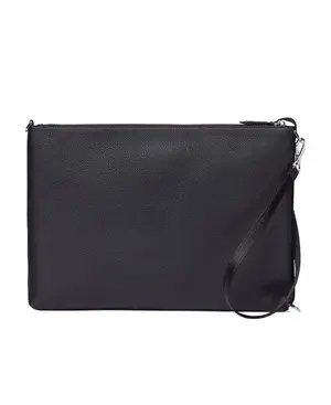 Fendi Roma Logo Embossed Zipped Pouch