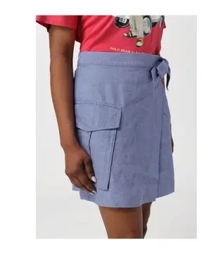 Ralph Lauren Linen Wrap Skirt