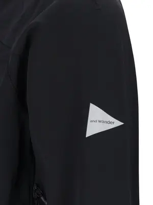 AND WANDER Hooded Performance Jacket - Black