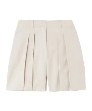 Theory Pleated Shorts - Sand